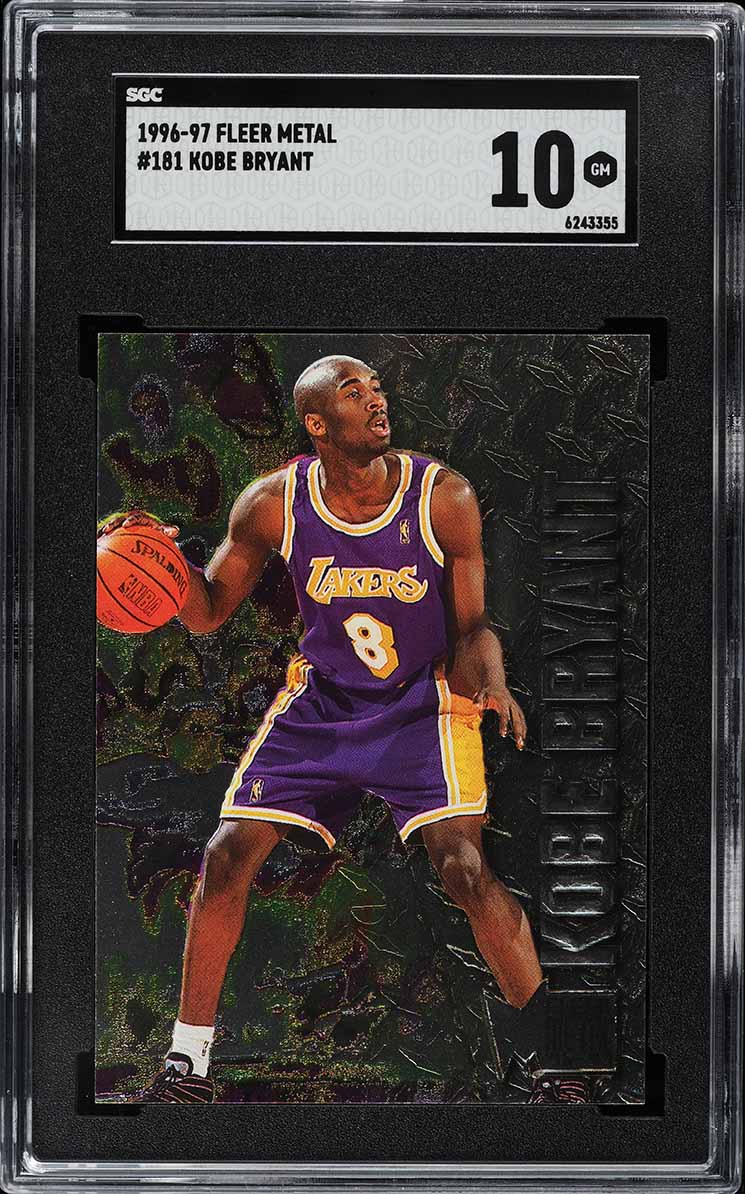 1996 Fleer Metal Kobe Bryant ROOKIE #181 SGC 10 PR on Fanatics Collect