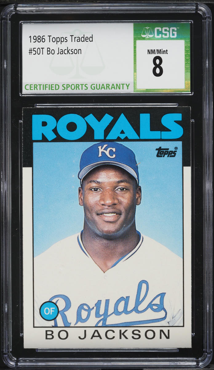 1986 Topps Traded Bo Jackson ROOKIE #50T CSG 8.5 NM-MT+ on Fanatics Collect