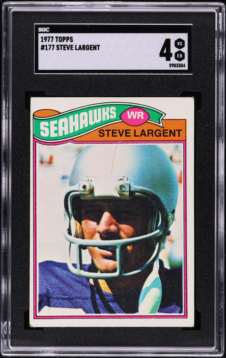 1977 Topps Football Steve Largent ROOKIE #177 SGC 4 VGEX on Fanatics ...
