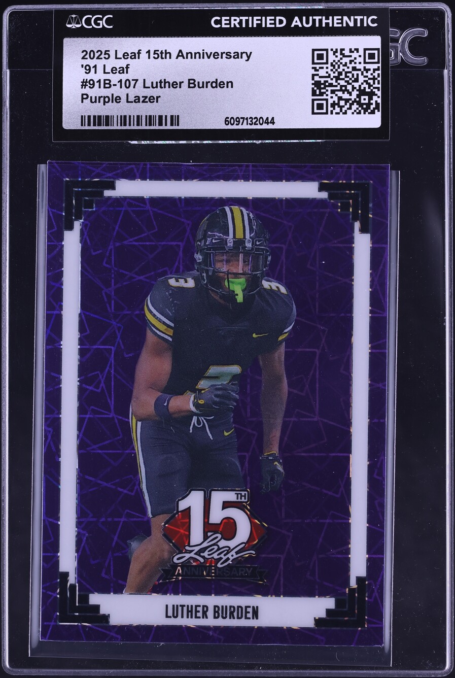 2025 Leaf 15th Anniversary '91 Purple Lazer Luther Burden ROOKIE /7 ...