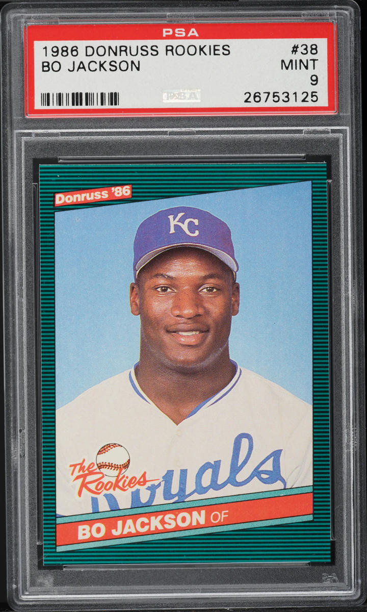 1986 Donruss The Rookies Bo Jackson ROOKIE #38 PSA 9 MINT on Fanatics Collect