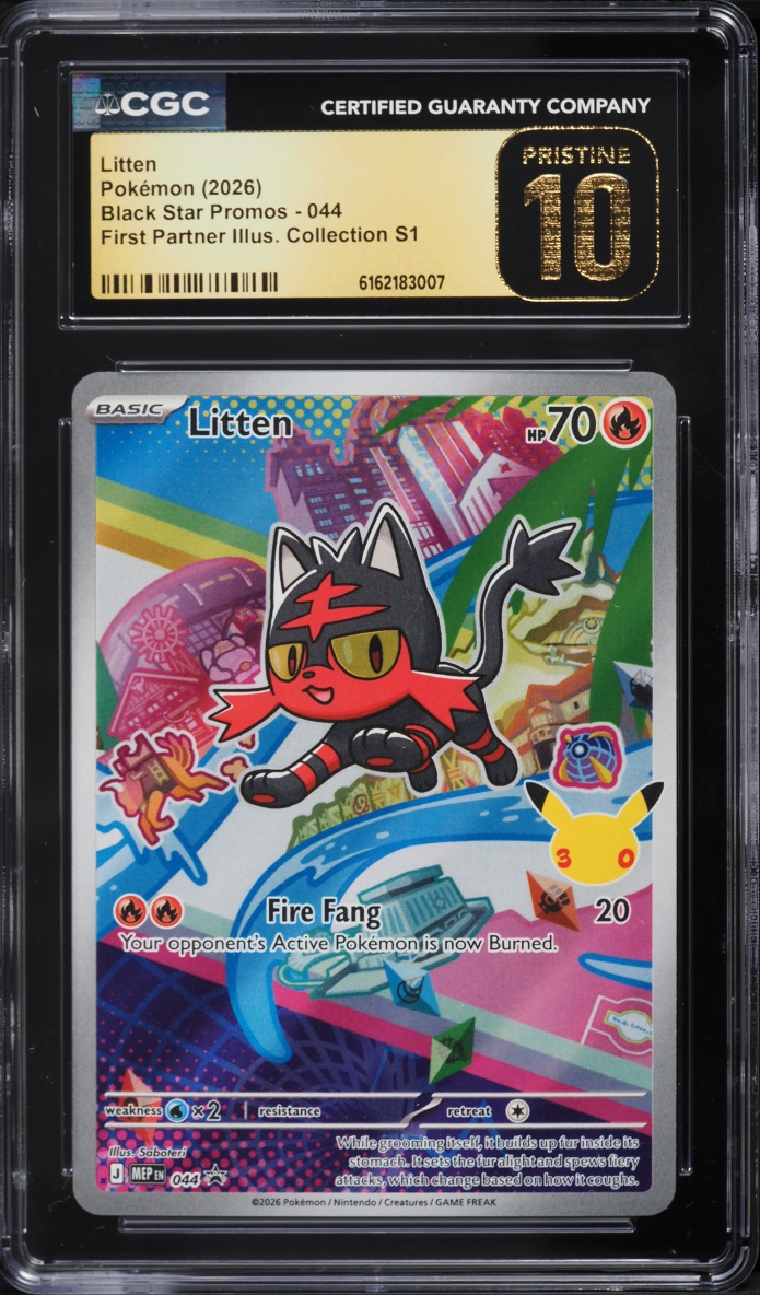 2026 Pokemon Mega Evolution Promo First Partner Illustration Litten #44 ...