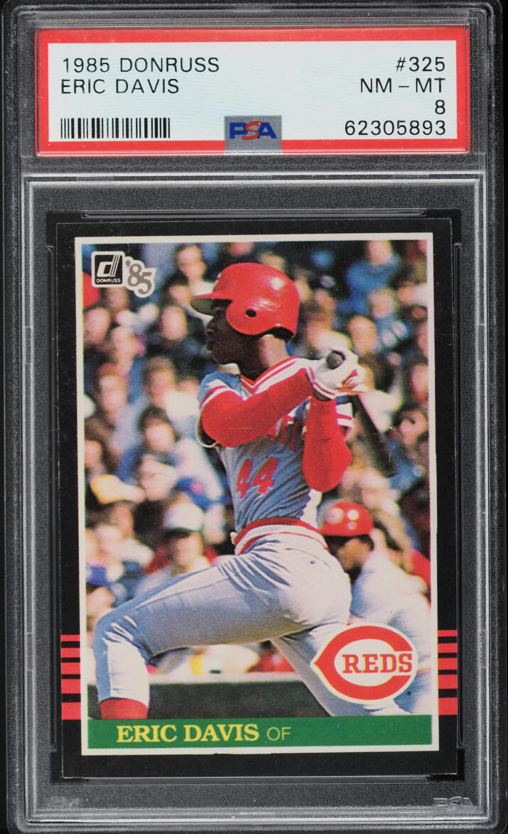 1985 Donruss Eric Davis ROOKIE #325 PSA 8 NM-MT on Fanatics Collect