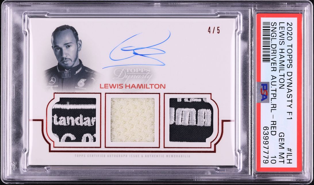 2020 Topps Dynasty Formula 1 F1 Triple Red Lewis Hamilton PATCH AUTO /5 ...