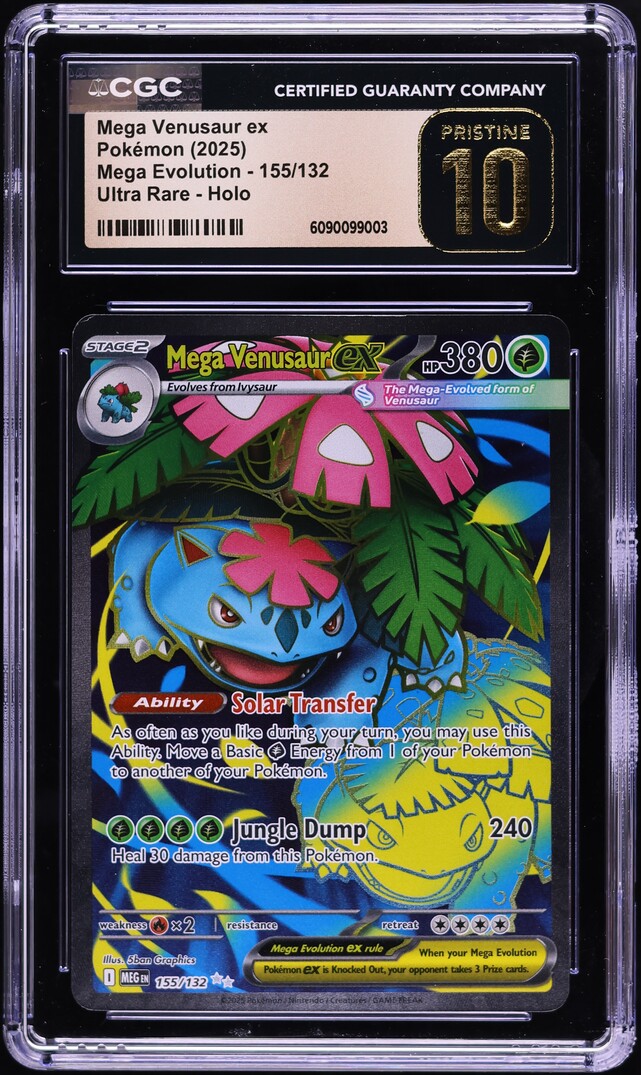 2025 Pokemon Mega Evolution Full Art Mega Venusaur ex #155 CGC 10 ...