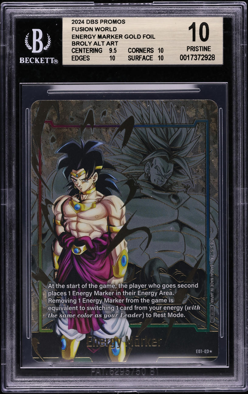 2024 Dragon Ball S Fusion World Promo Gold Energy Marker Broly BGS 10 ...