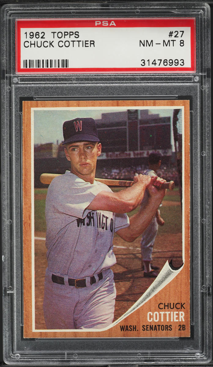1962 Topps Chuck Cottier #27 PSA 8 NM-MT on Fanatics Collect