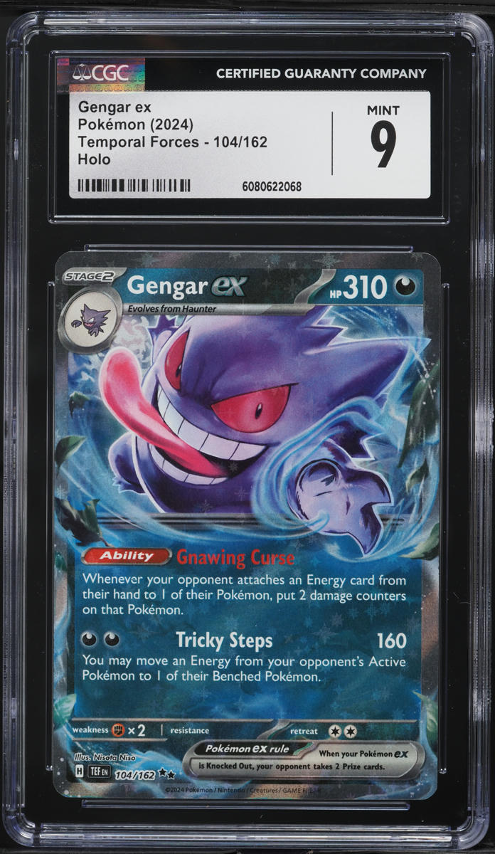2024 Pokemon SV Temporal Forces Full Art Gengar EX #104 CGC 9 MINT on ...