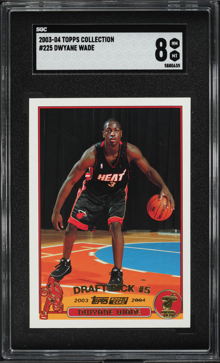 2003 Topps Collection Dwyane Wade ROOKIE #225 SGC 8 NM-MT on Fanatics ...