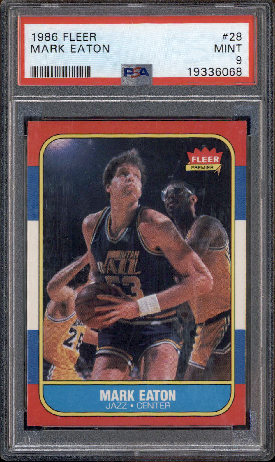 1986 Fleer #28 Mark Eaton PSA 9 on Fanatics Collect