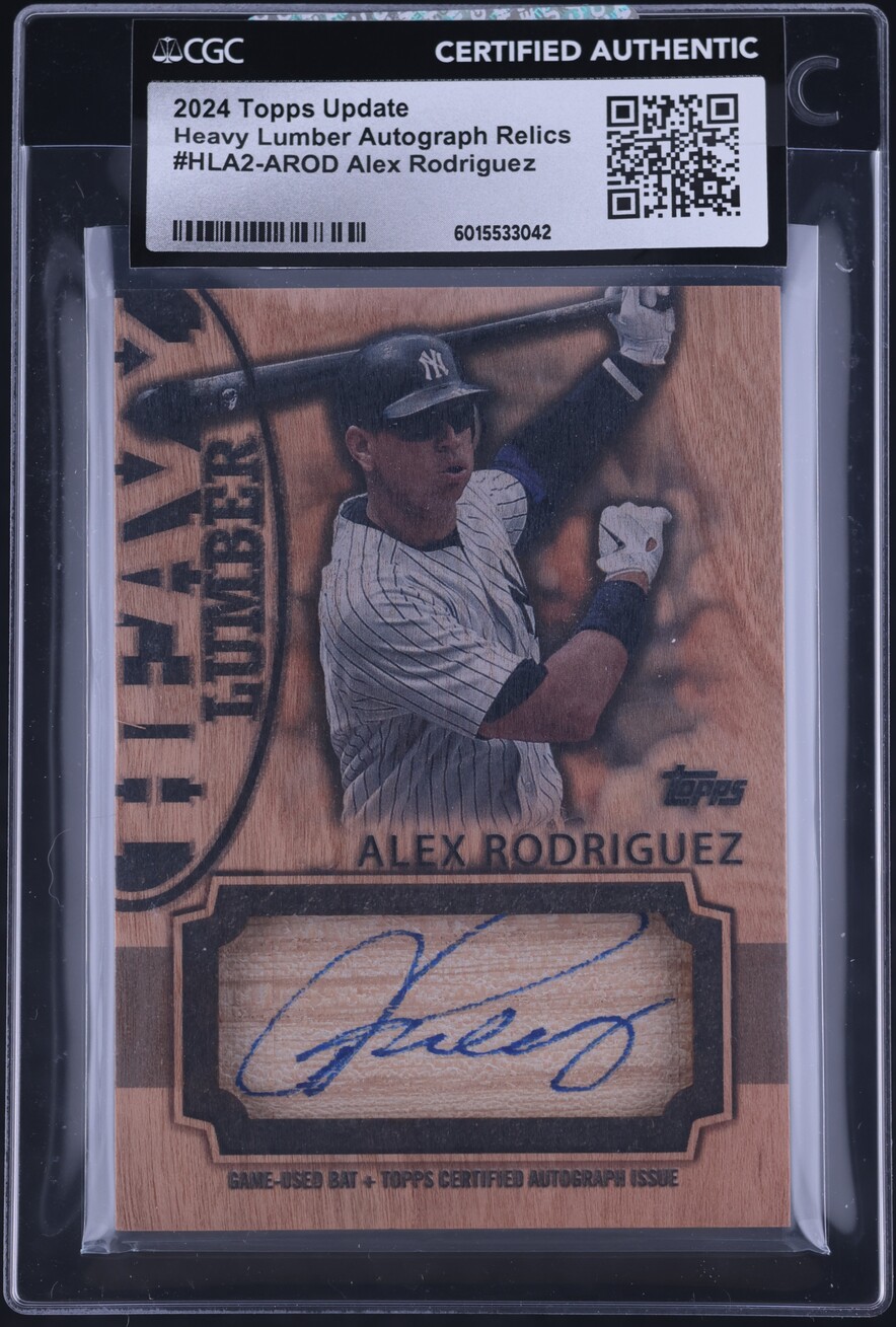 2024 Topps Update Heavy Lumber Alex Rodriguez PATCH /25 #HLA2-AROD CGC ...