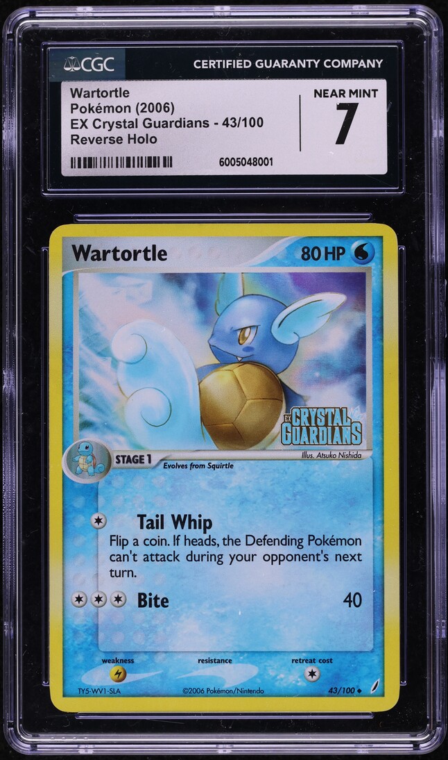 2006 Pokemon EX Crystal Guardians Reverse Holo Wartortle #43 CGC 7 NRMT on Fanatics Collect