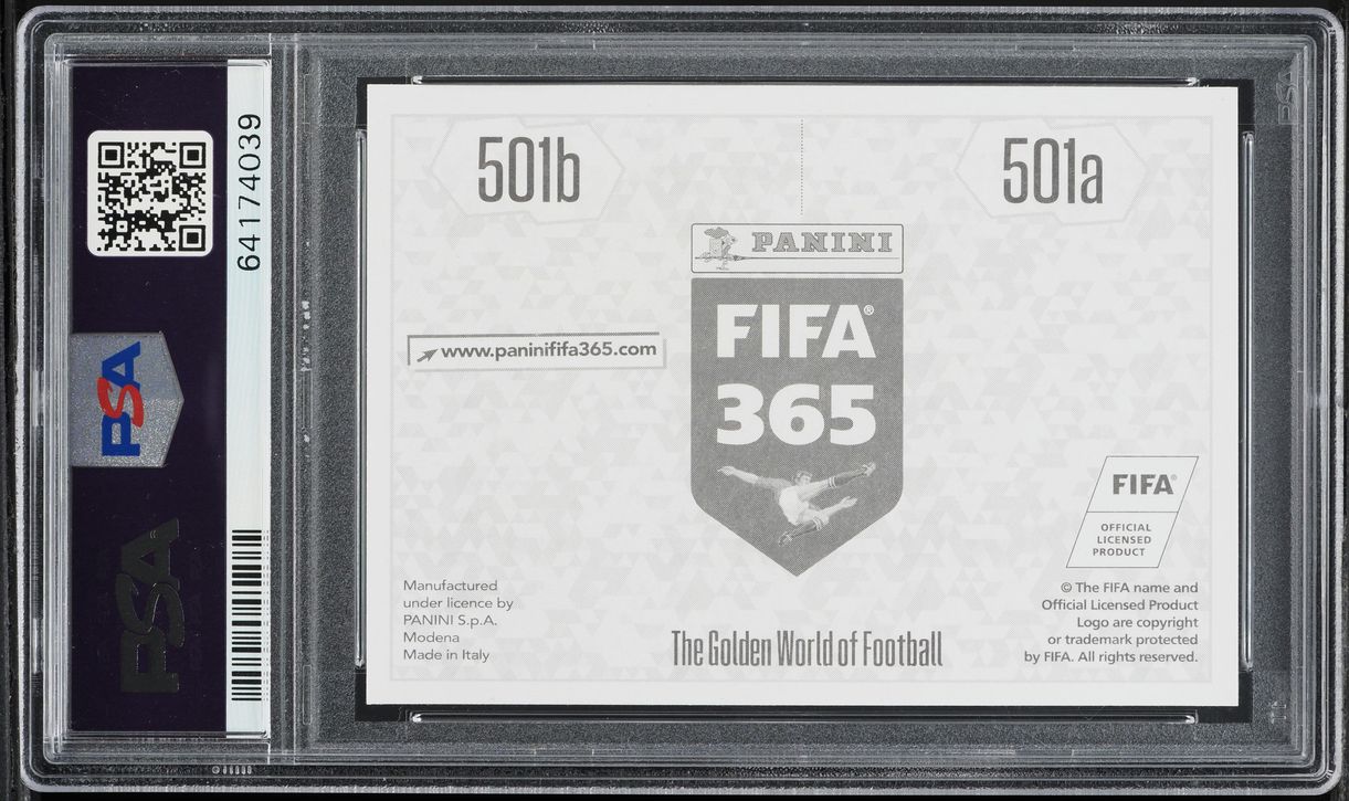 2017 Panini FIFA 365 Cristiano Ronaldo & Lionel Messi #501 PSA 9 MINT ...