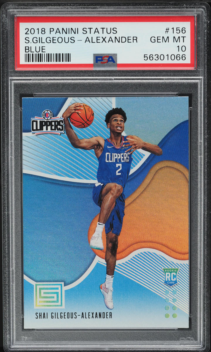2018 Panini Status Blue Shai Gilgeous-Alexander ROOKIE #156 PSA 10 GEM ...