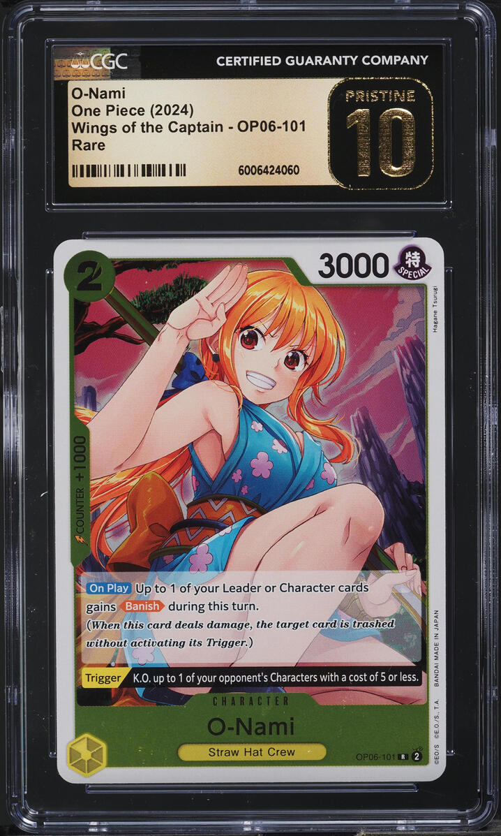 2024 One Piece Wings Of The Captain O-Nami #OP06-101 CGC 10 PRISTINE on Fanatics Collect