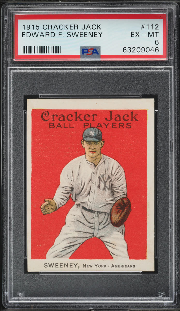 1915 Cracker Jack Edward F. Sweeney #112 PSA 6 EXMT on Fanatics Collect