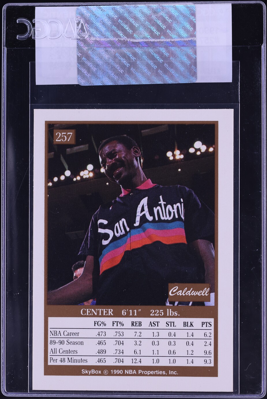 1990 Skybox Basketball Caldwell Jones #257 CGC AUTH on Fanatics Collect
