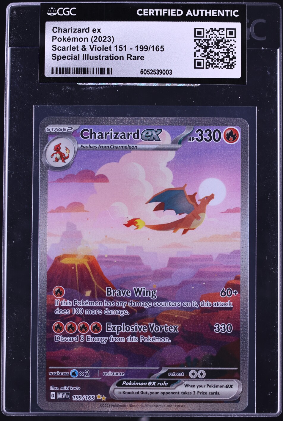 2023 Pokemon Scarlet & Violet 151 SIR Charizard ex #199 CGC AUTH on ...