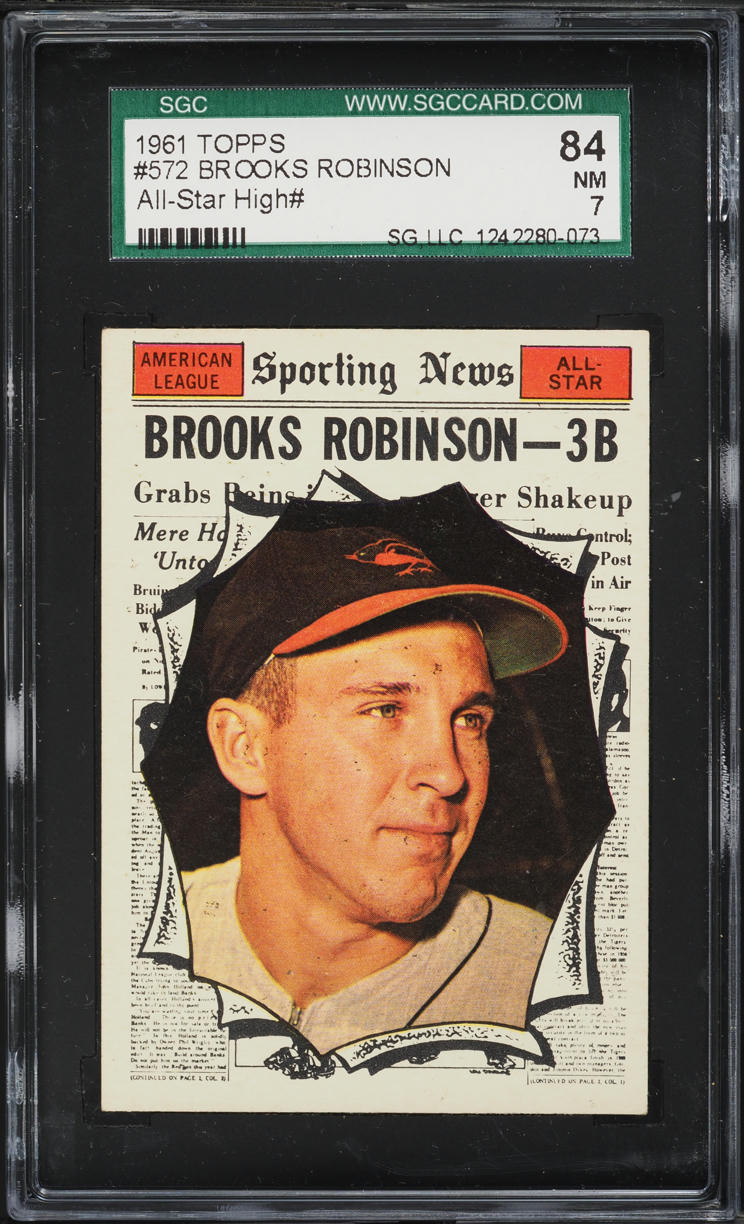 1961 Topps Brooks Robinson ALL-STAR #572 SGC 7 NRMT on Fanatics Collect