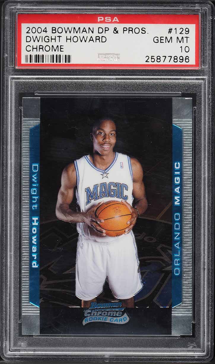 2004 Bowman Chrome Dwight Howard ROOKIE #129 PSA 10 GEM MINT on ...