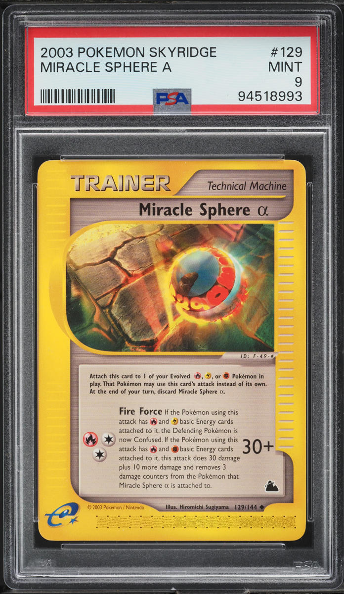2003 Pokemon Skyridge Miracle Sphere A #129 PSA 9 MINT on Fanatics Collect