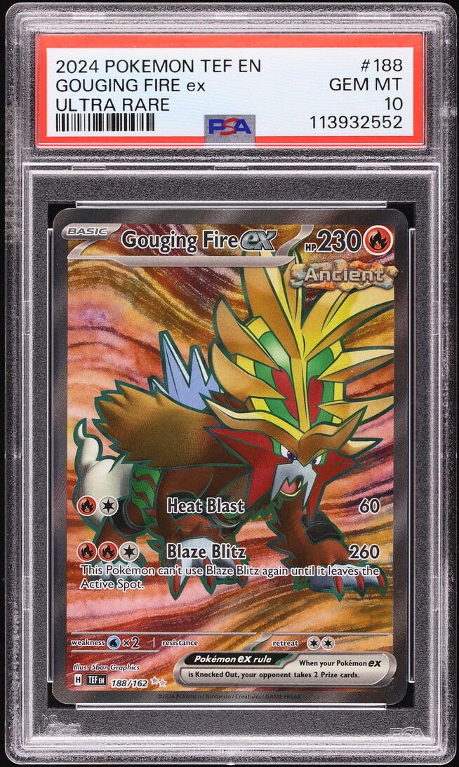 2024 Pokemon Scarlet & Violet Temporal Forces Full Art Gouging Fire EX ...