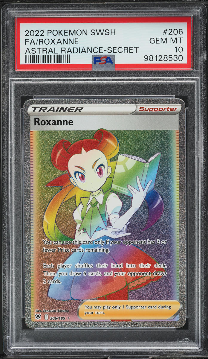 2022 Pokemon SWSH Astral Radiance Hyper Rare Roxanne #206 PSA 10 GEM ...