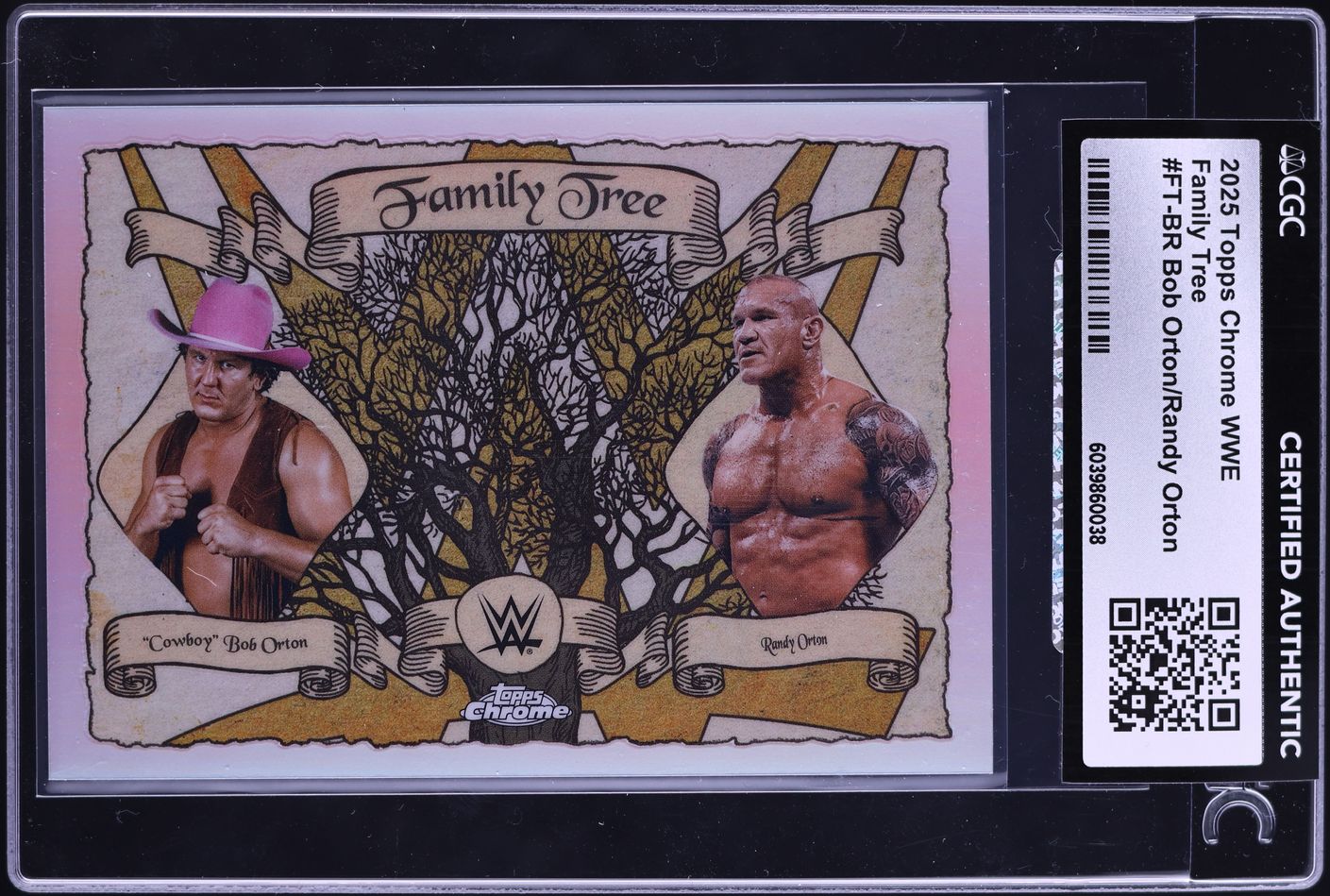 2025 Topps Chrome WWE Family Tree Bob Orton Randy Orton #FT-BR CGC AUTH ...