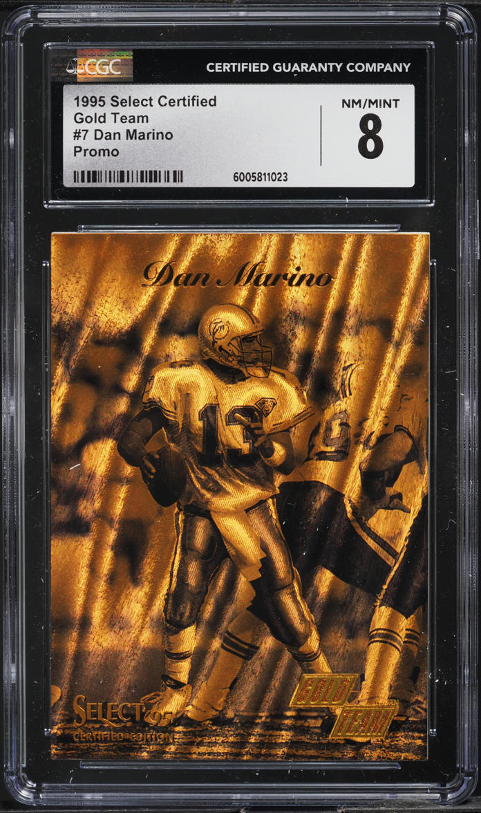 1995 Select Certified Gold Team Promo Dan Marino #7 CGC 8 NM-MT on ...
