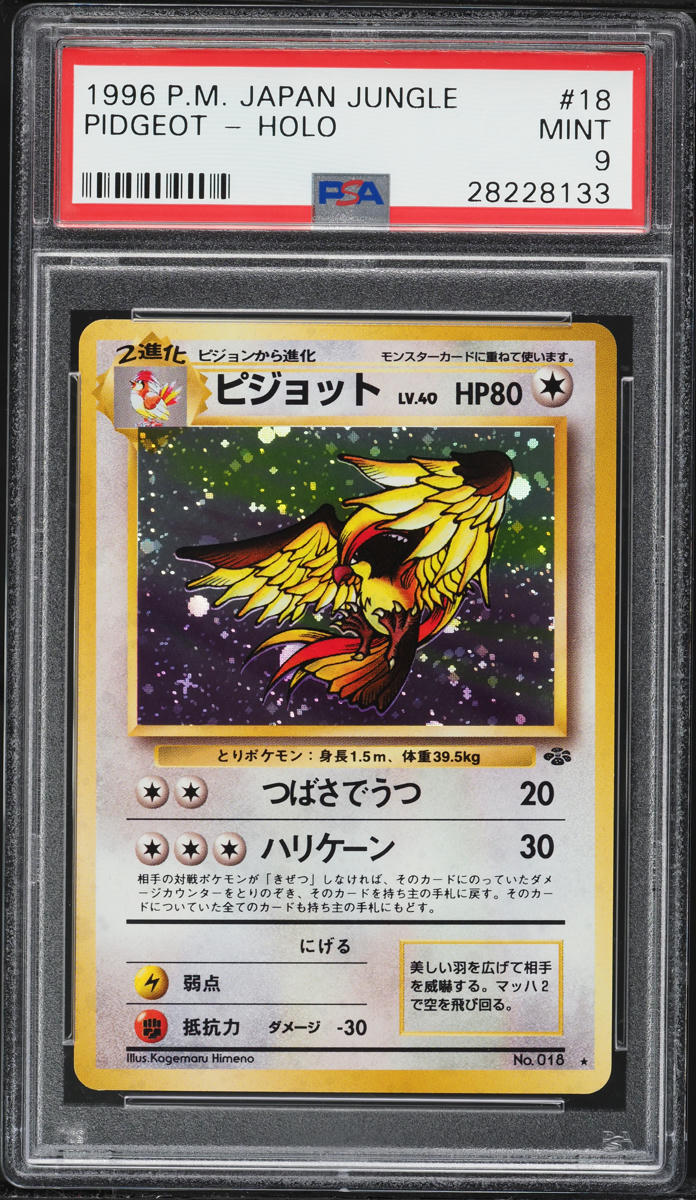 1997 Pokemon Japanese Jungle Holo Pidgeot #18 PSA 9 MINT on Fanatics ...