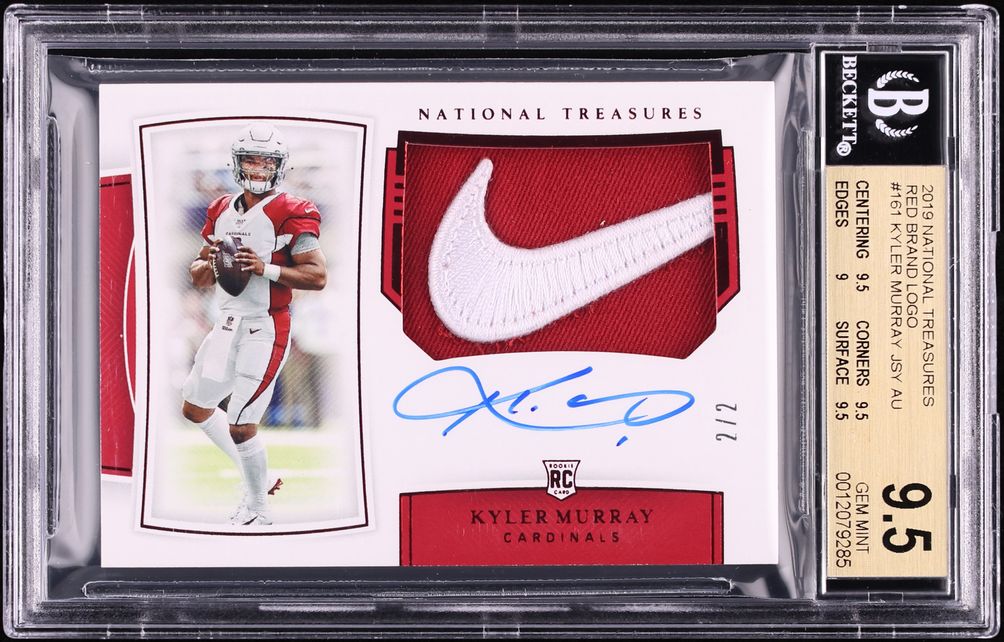2019 National Treasures Red Kyler Murray ROOKIE NIKE PATCH AUTO 2/2 ...