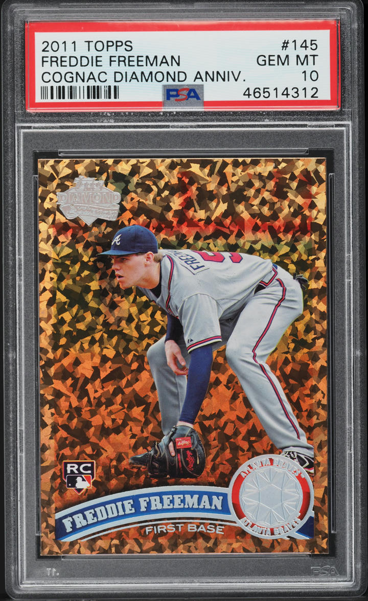 2011 Topps Cognac Diamond Anniversary Freddie Freeman ROOKIE #145 PSA ...