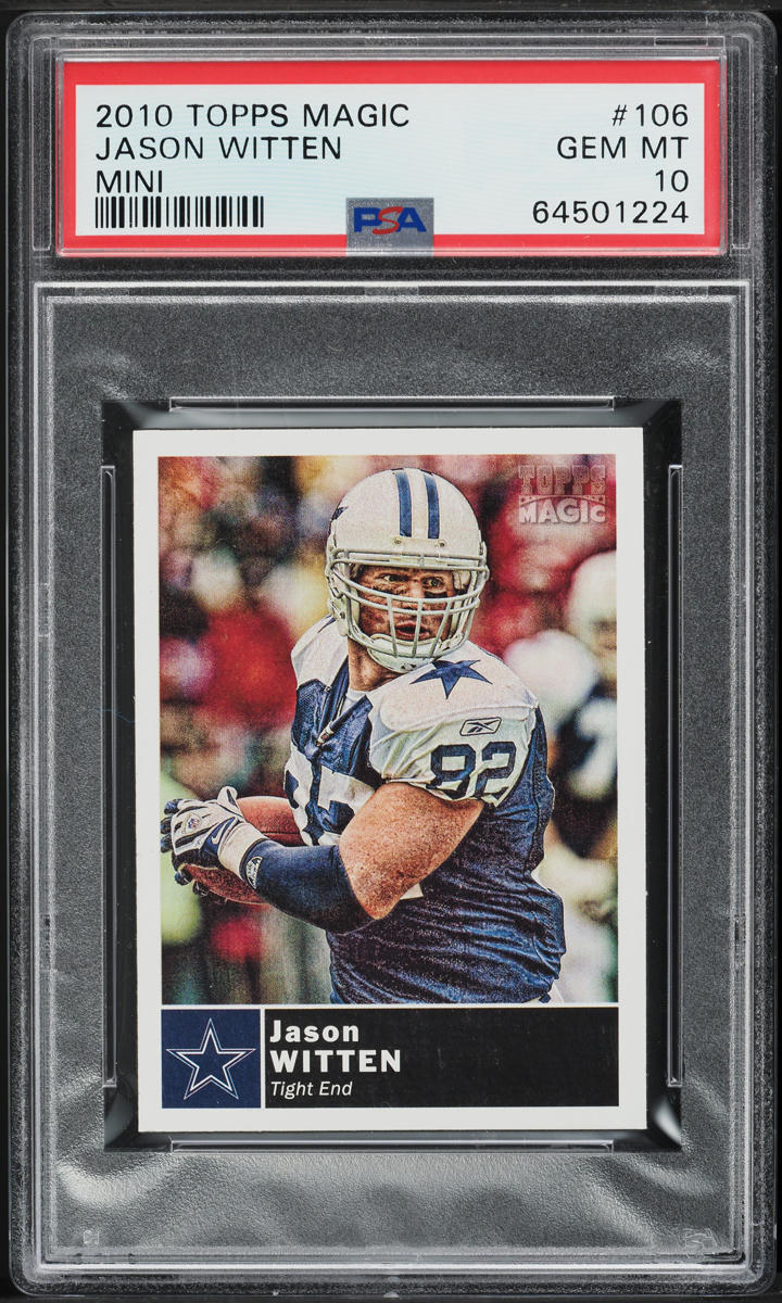 2010 Topps Magic Mini Jason Witten #106 PSA 10 GEM MINT on Fanatics Collect
