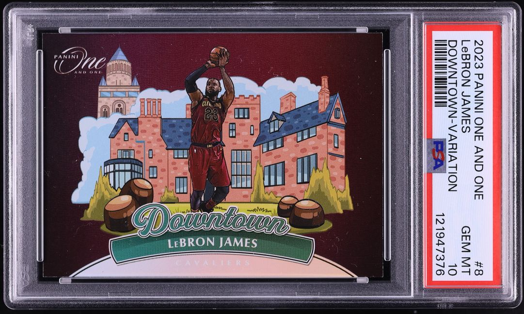 2023 Panini One And One Downtown Variation LeBron James #8 PSA 10 GEM MINT on Fanatics Collect