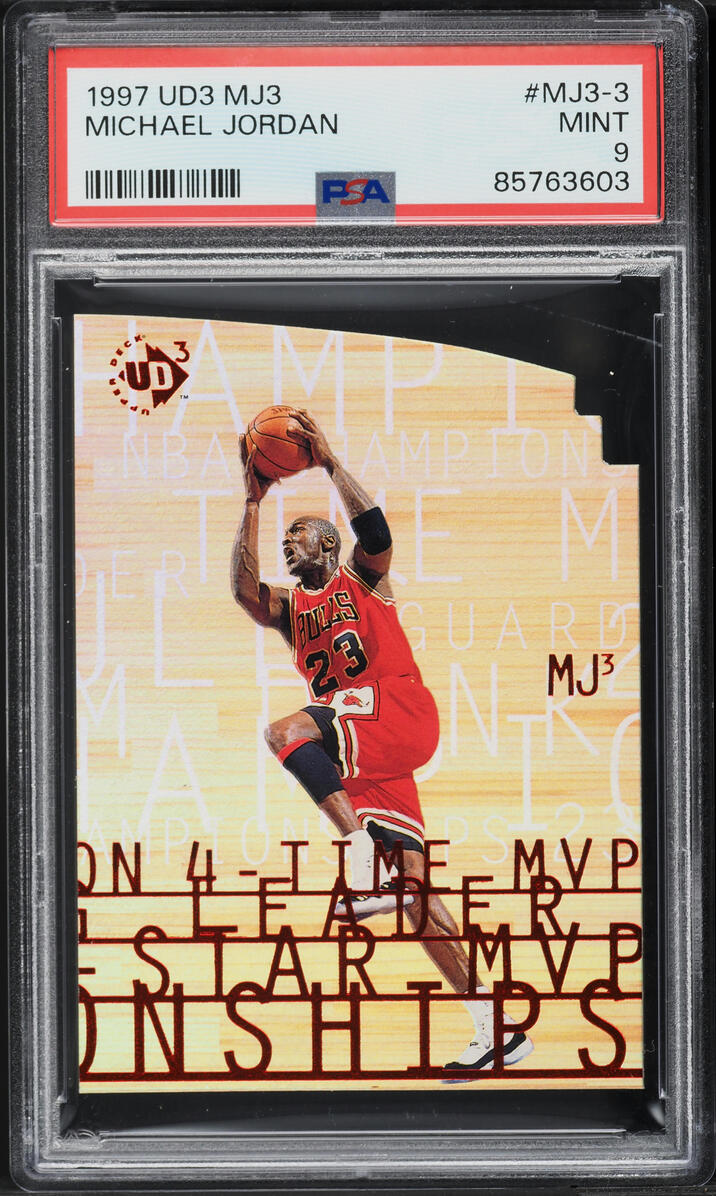 1997 UD3 MJ3 Die-Cut Michael Jordan #MJ3-3 PSA 9 MINT on Fanatics Collect