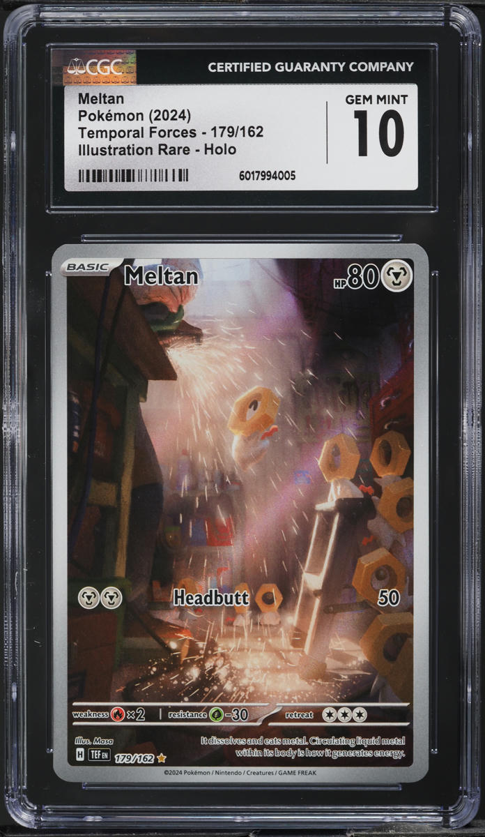 2024 Pokemon SV Temporal Forces Illustration Rare Meltan #179 CGC 10 GEM MINT on Fanatics Collect