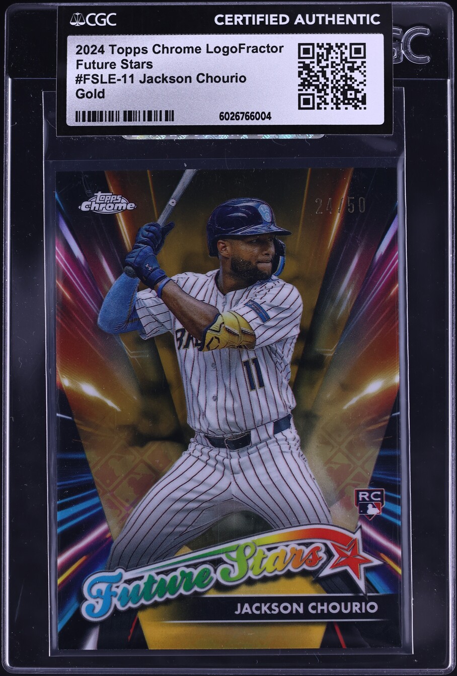 2024 Topps Chrome Logofractor Future Stars Gold Jackson Chourio RC /50 ...