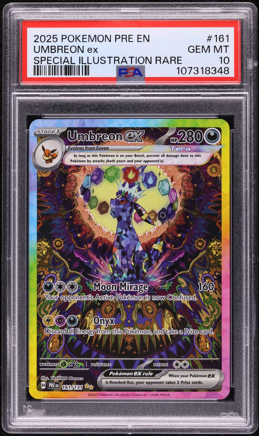 2025 Pokemon SV Prismatic Evolutions Special Illustration Rare Umbreon ...