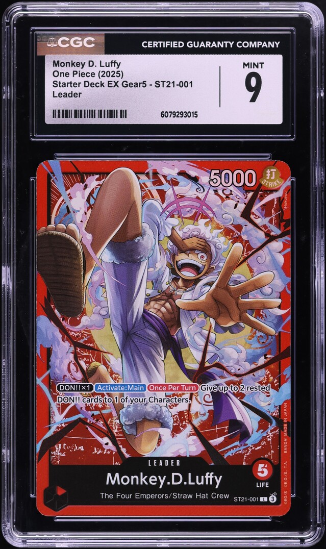 2025 One Piece Starter Deck EX Gear5 Monkey D. Luffy L #ST21-001 CGC 9 ...