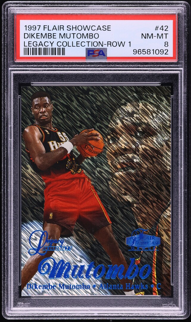 1997 Flair Showcase Legacy Collection Row 1 Dikembe Mutombo /100 #42 ...