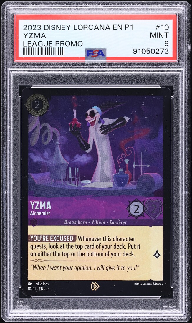 2023 Disney Lorcana League Promo Yzma Alchemist #10 PSA 9 MINT on ...