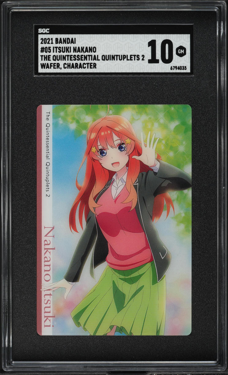 2021 Quintessential Quintuplets 2 Wafer Japanese Itsuki Nakano #5 SGC ...