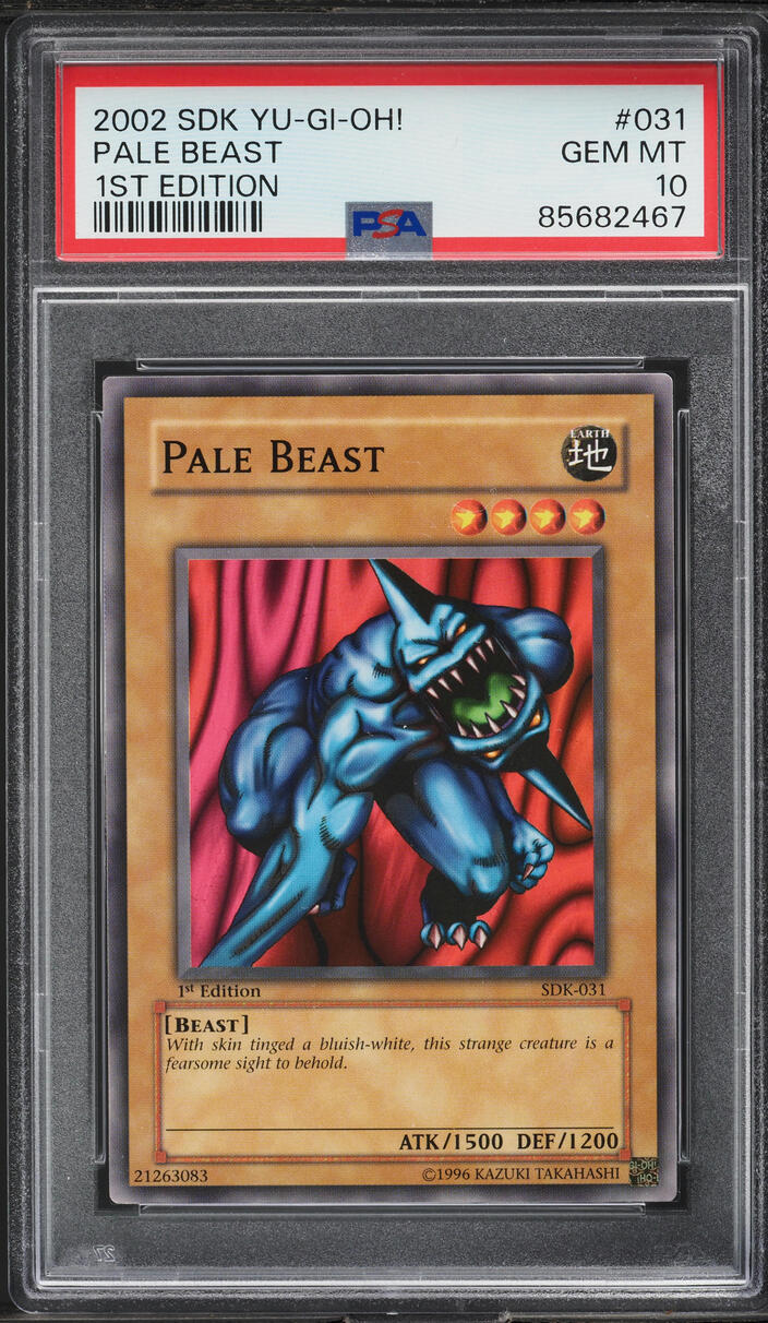 2002 Yu-Gi-Oh Starter Deck Kaiba 1st Edition Pale Beast #SDK-031 PSA 10 GEM MINT on Fanatics Collect