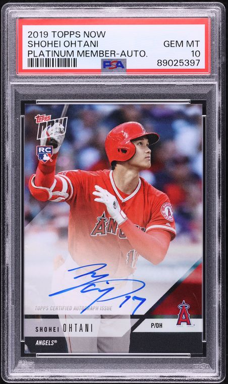 2019 Topps Now Platinum Member Shohei Ohtani ROOKIE AUTO PSA 10 GEM ...