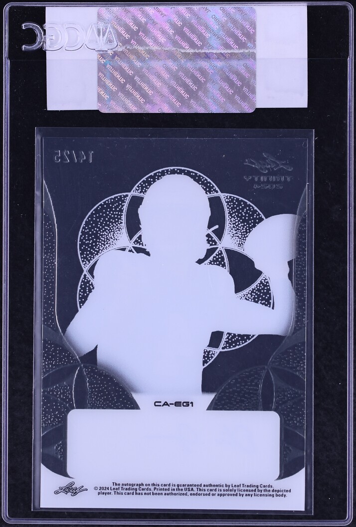 2024 Leaf Trinity Clear Green Ethan Garbers ROOKIE AUTO /25 #CA-EG1 CGC ...