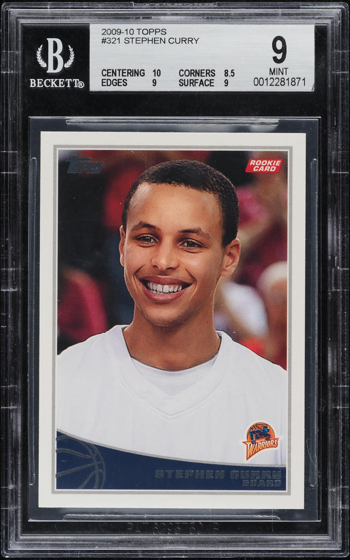 2009 Topps Basketball Stephen Curry ROOKIE #321 BGS 9 MINT on Fanatics ...
