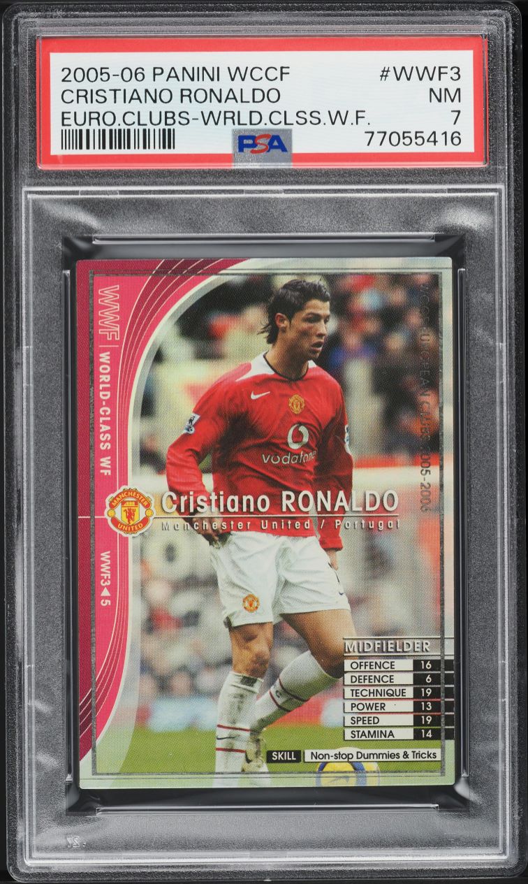 2005 Panini WCCF European Clubs World Class Wing Forward Cristiano Ronaldo PSA 7 on Fanatics Collect