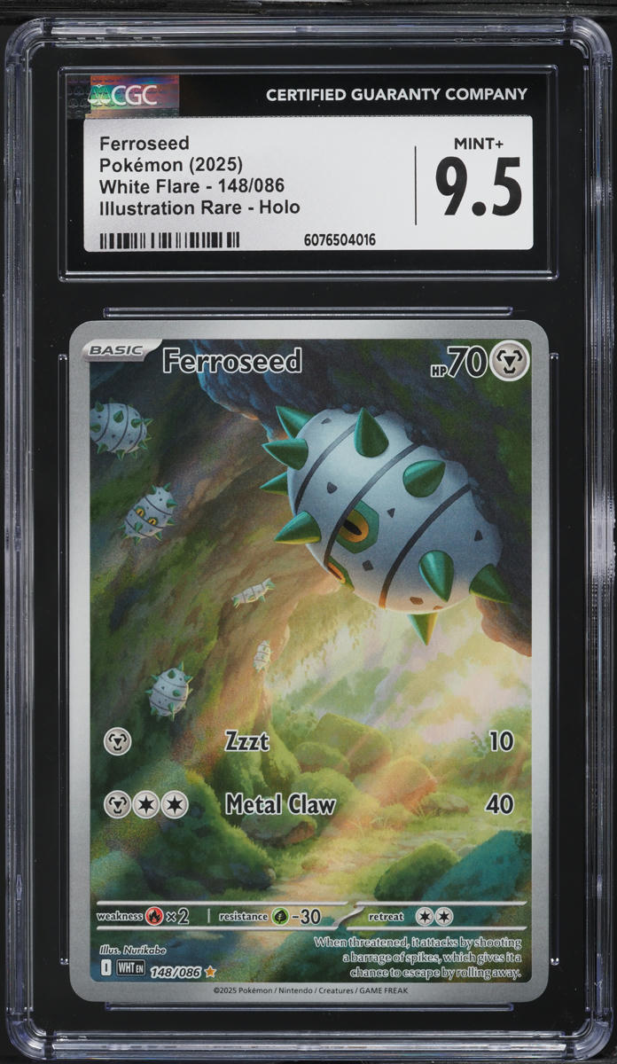2025 Pokemon Scarlet & Violet White Flare IR Ferroseed #148 CGC 9.5 ...