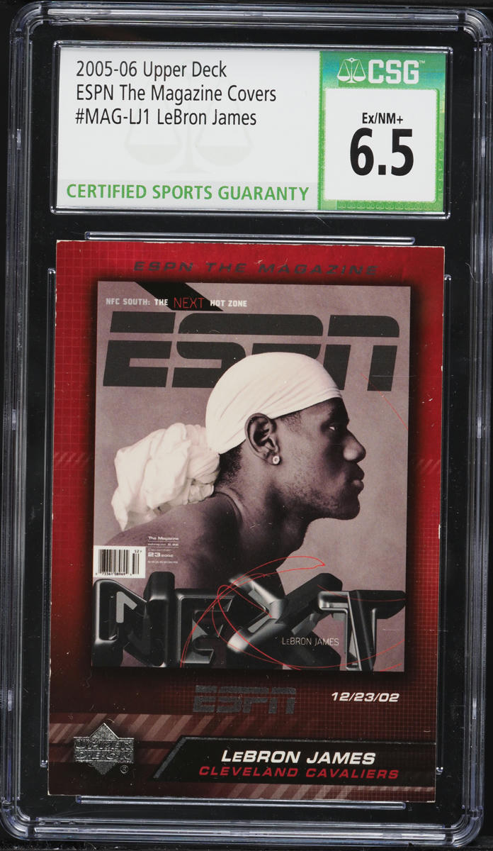 2005 Upper Deck ESPN The Magazine Covers LeBron James #MAG-LJ1 CSG 6.5 ...