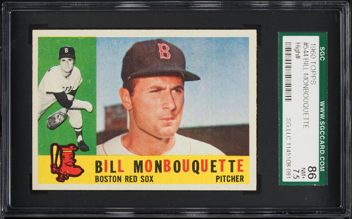 1960 Topps Bill Monbouquette #544 SGC 7.5 NRMT+ on Fanatics Collect